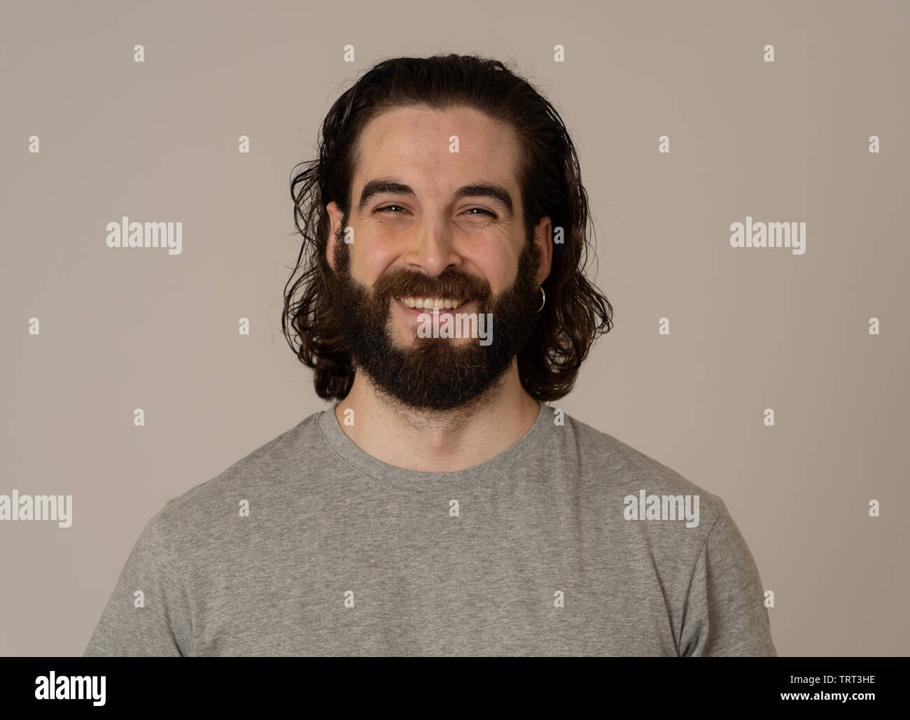 Long hair handsome hi-res stock photography and images - Alamy