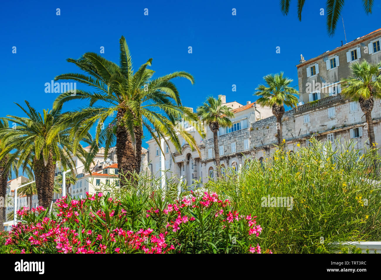 Split, Croatia, walls of palace of Roman emperor Diocletian from 3rd ...