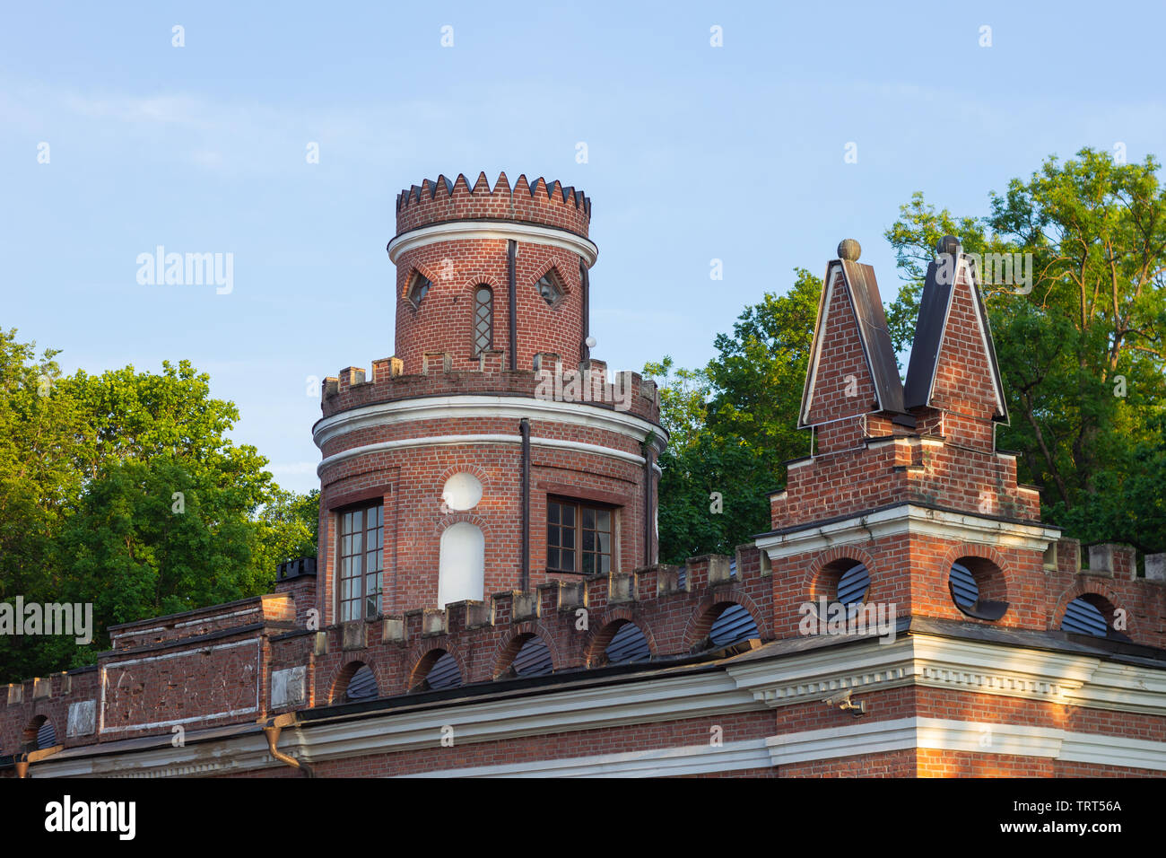 brick castle medieval travel landmark Stock Photo - Alamy