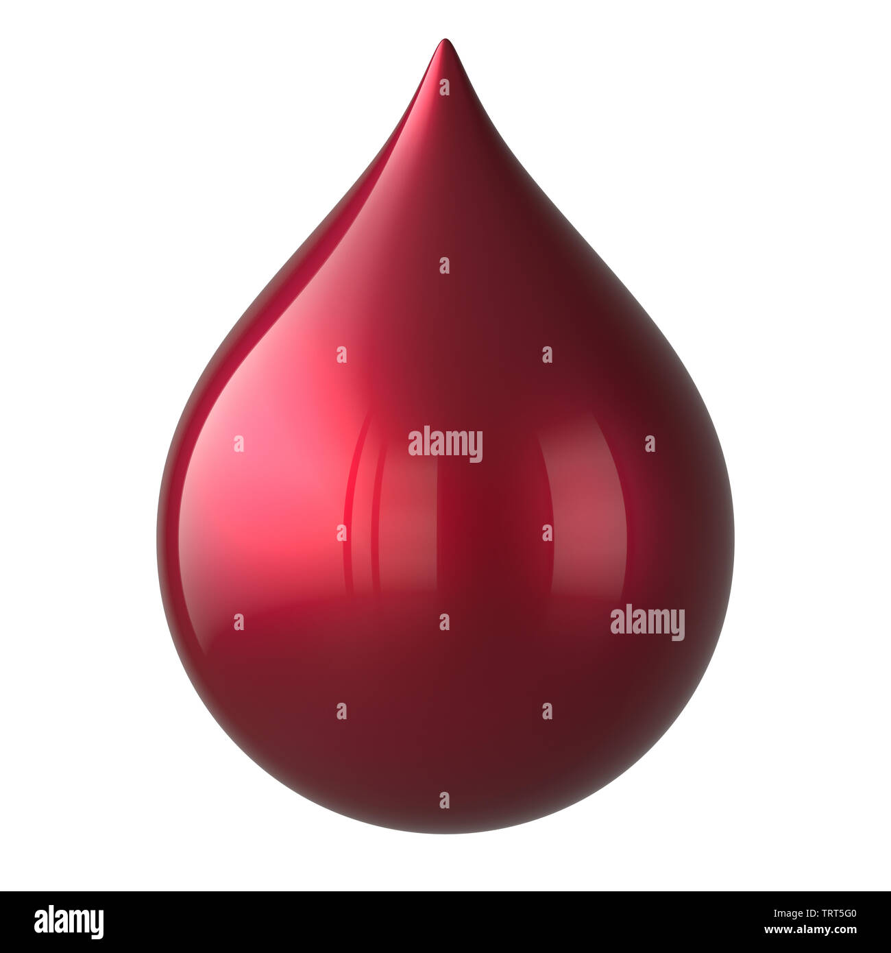 Drop of blood abstract droplet form red close-up macro. 3d rendering ...