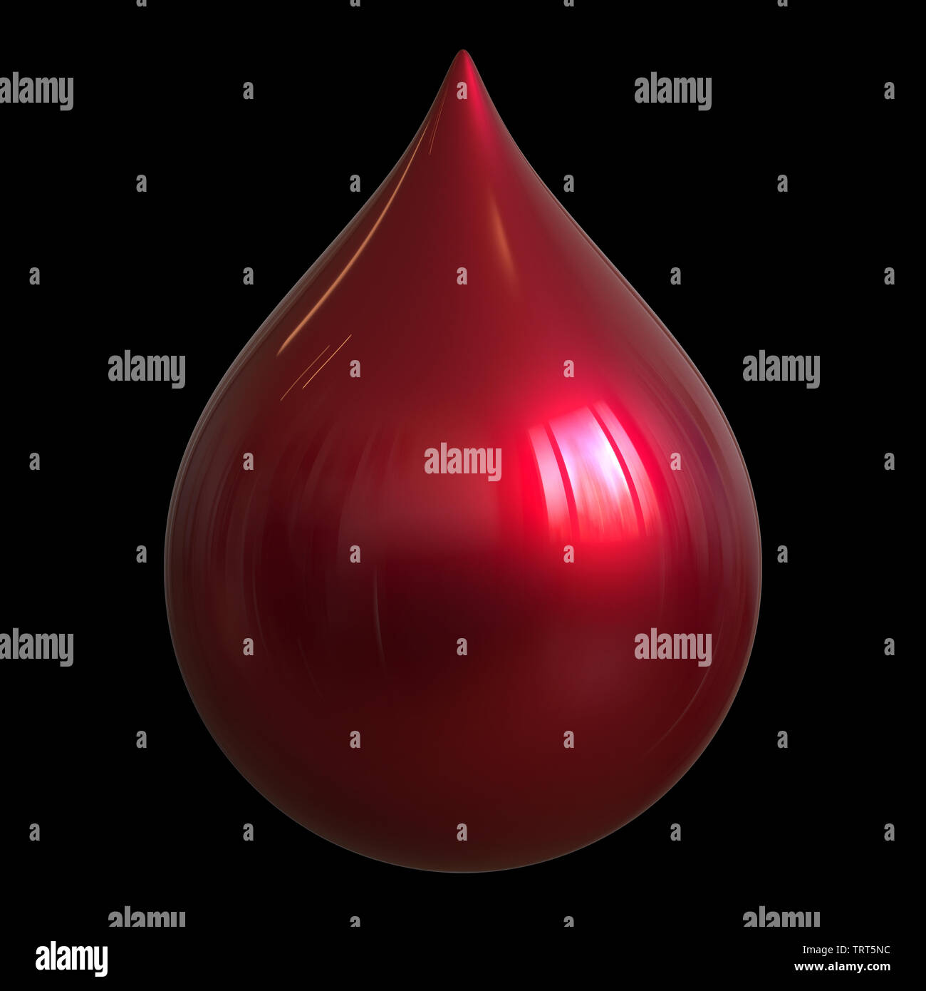 Red drop of blood abstract ink dye droplet form close-up macro. Loss of ...