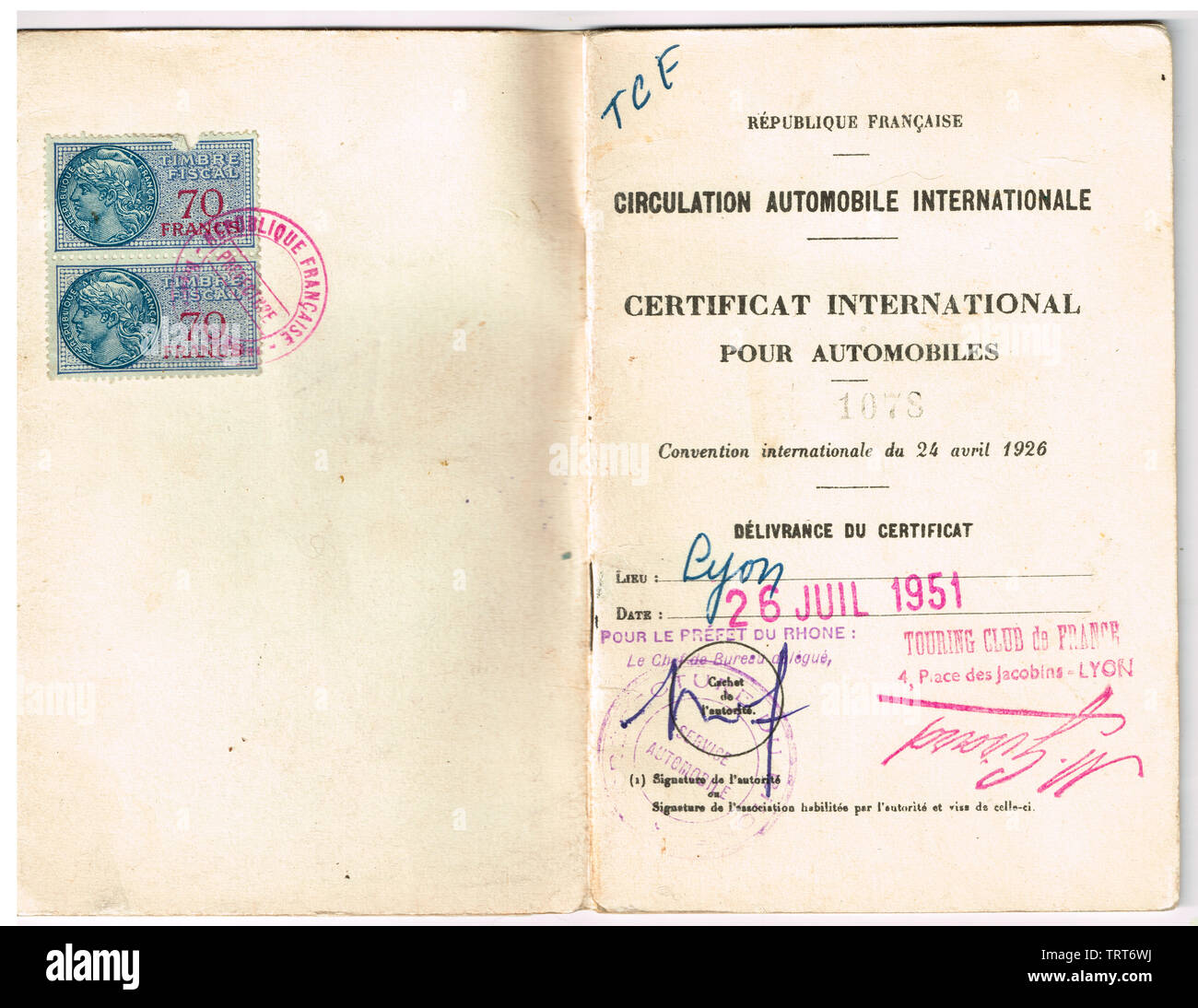 International cars circulation, International Car Certificate, France ...