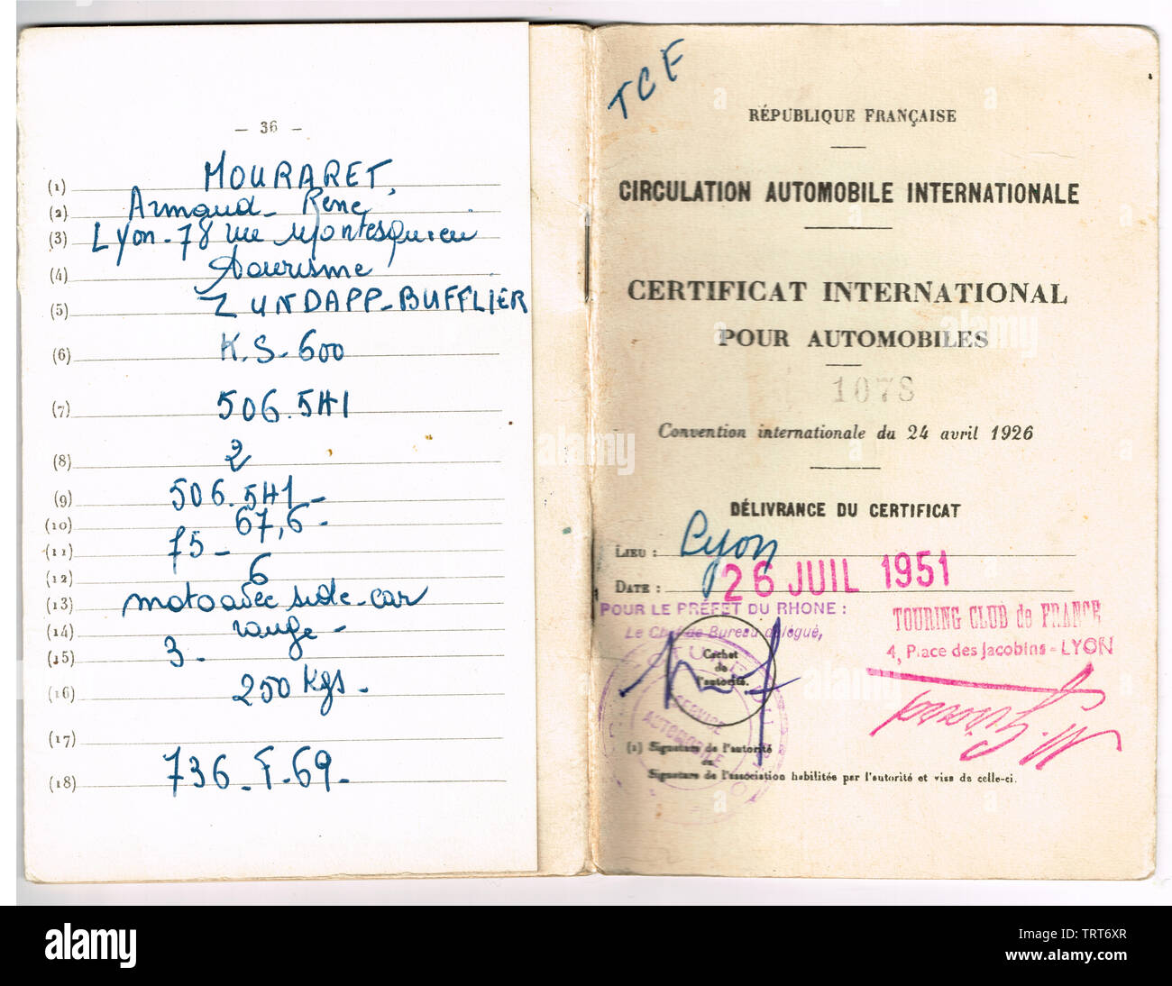 International cars circulation, International Car Certificate, France ...