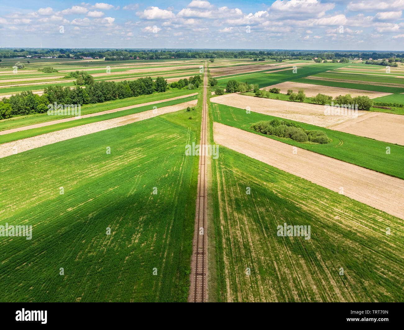 Aerial view railway track birds eye hi-res stock photography and images ...