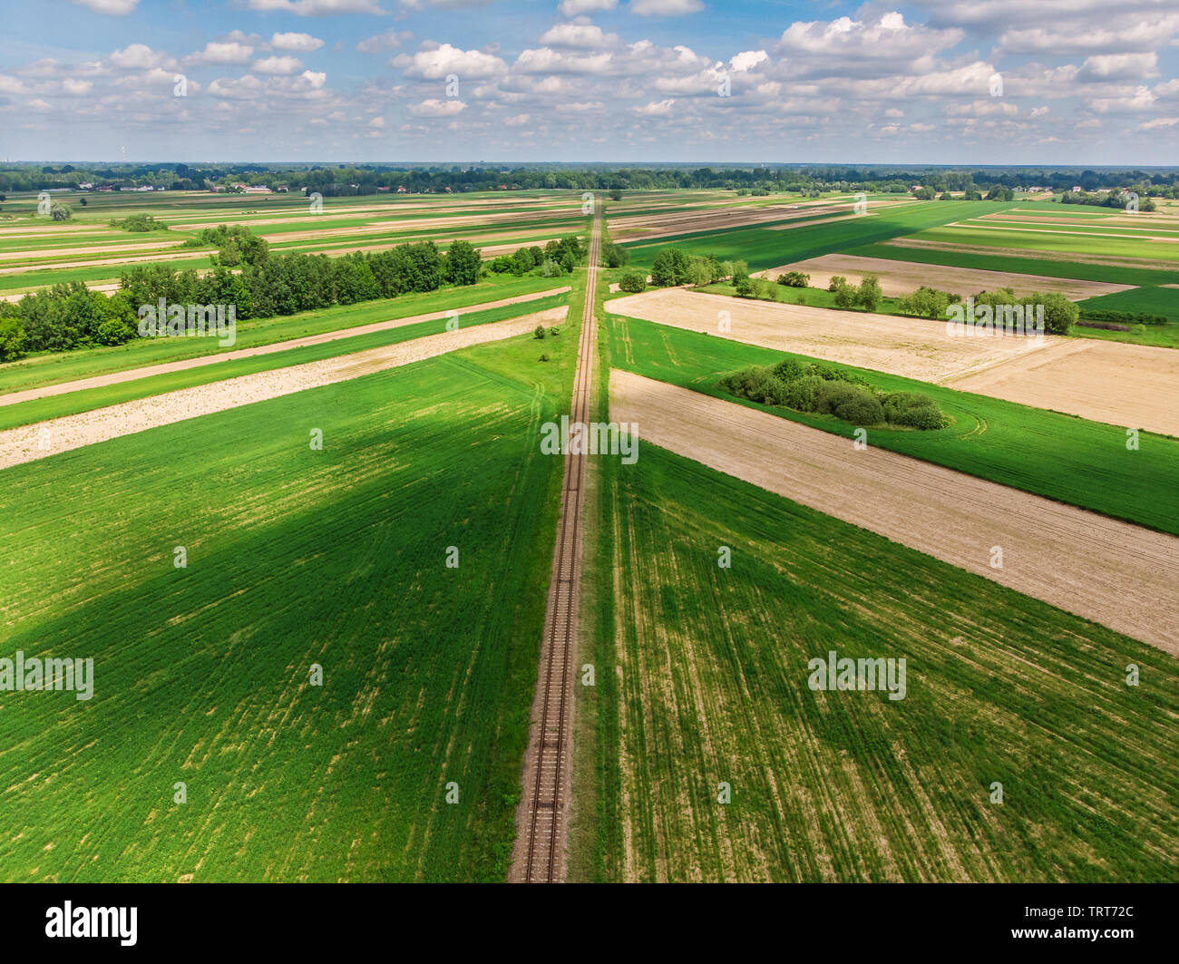 Aerial view railway track birds eye hi-res stock photography and images ...