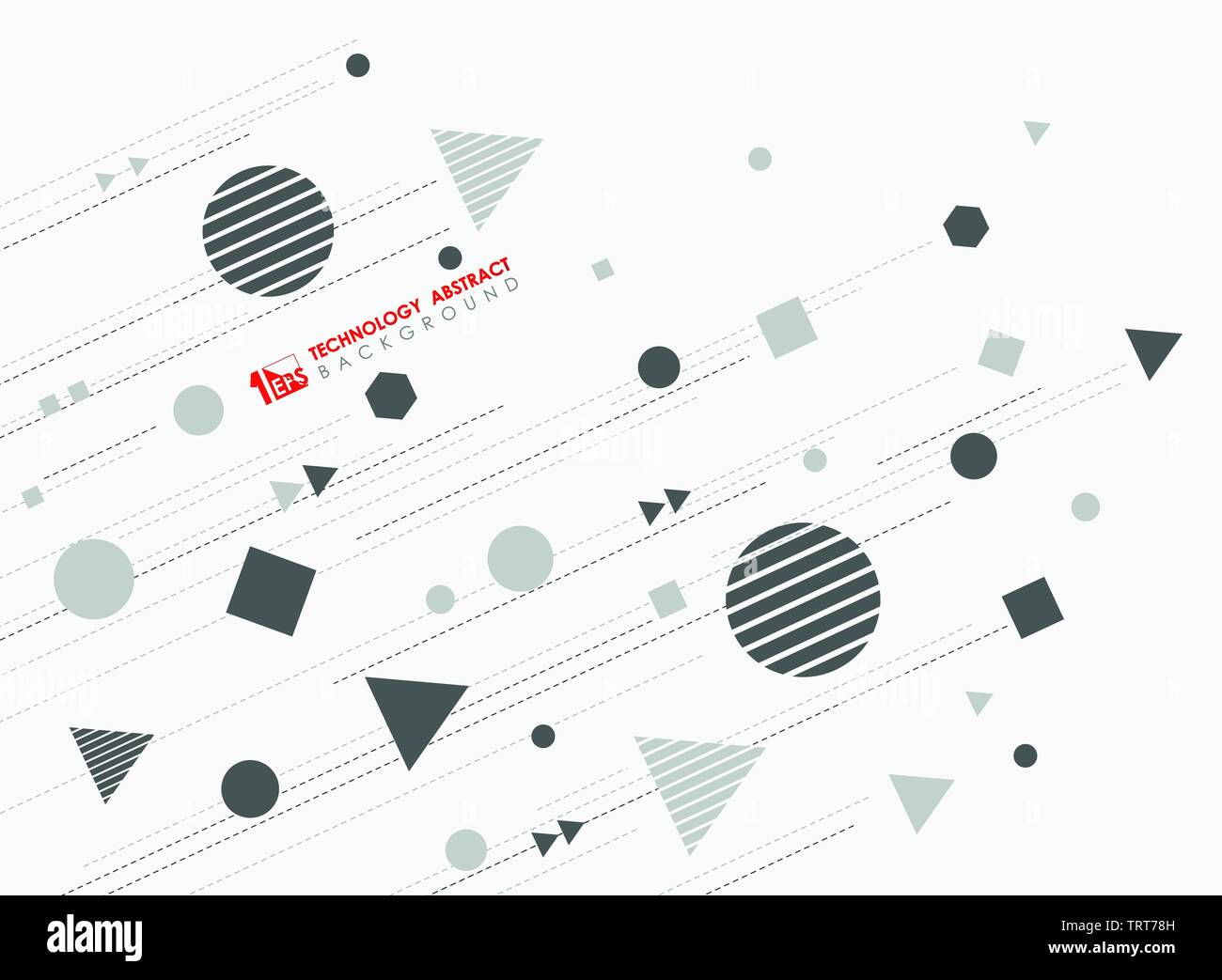 Abstract Geometric Shape Pattern Design Of New Technology With Lines