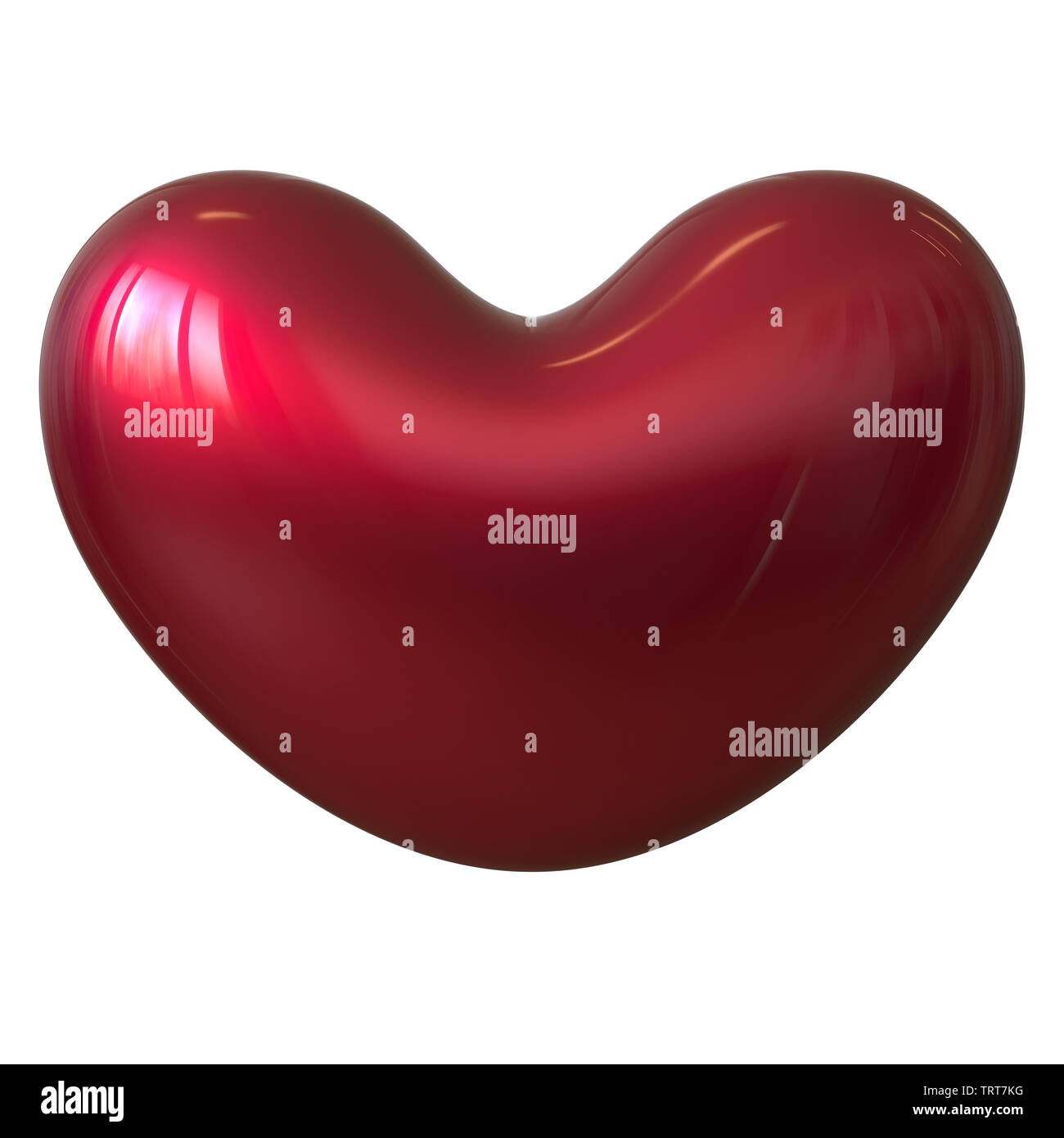 Ugly heart shape Love symbol red glossy. Wedding marriage greeting card ...