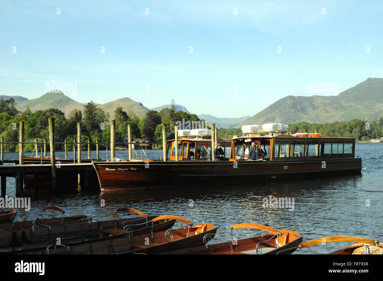 Launches from the Keswick Launch Company moored at the jetties at ...