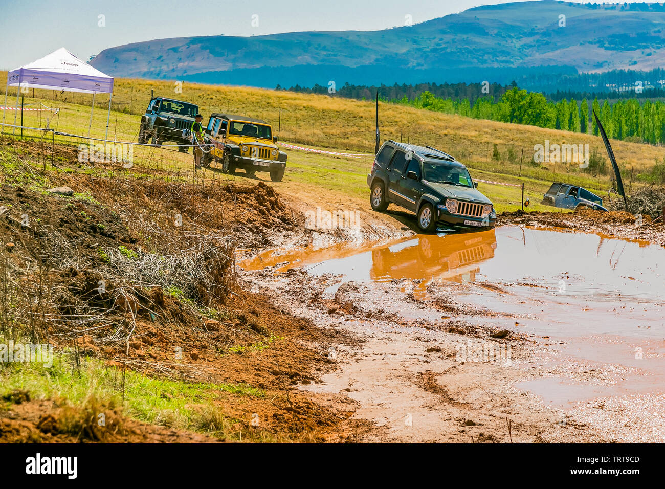 Harrismith, South Africa - October 02 2015: 4x4 Mud Driver Training at ...
