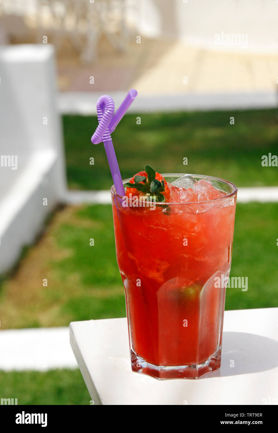 Watermelon cocktail juice ice hi-res stock photography and images - Alamy