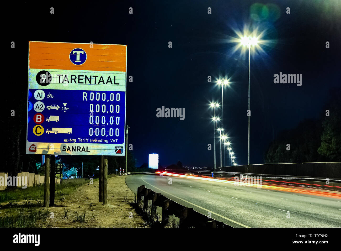 Johannesburg, South Africa - October 24 2011: Motorway Signs on Highway ...