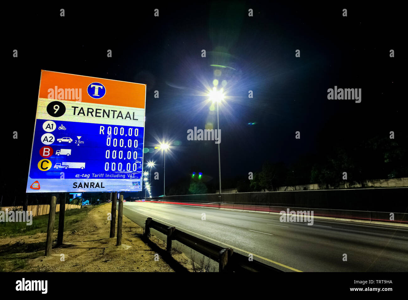 Johannesburg, South Africa - October 24 2011: Motorway Signs on Highway ...