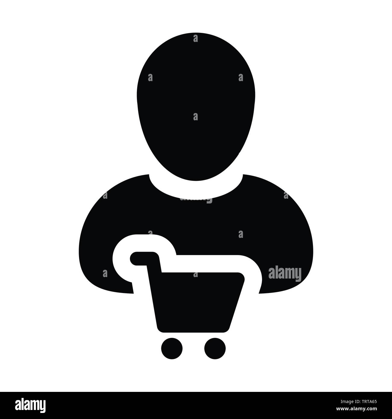 User icon vector male customer person profile avatar symbol for ...