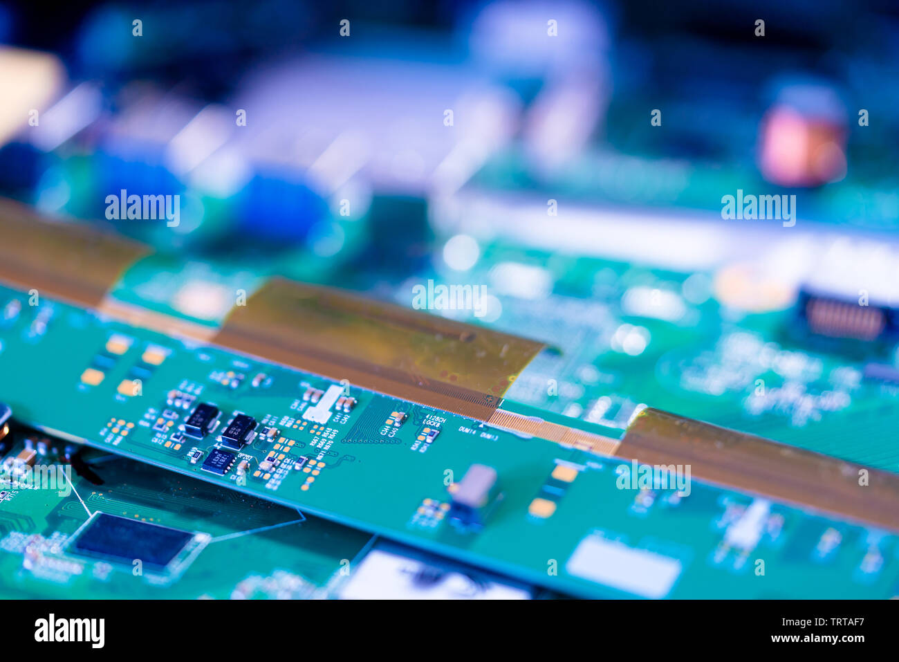 electronic PCB garbage as background from recycle industry and old ...