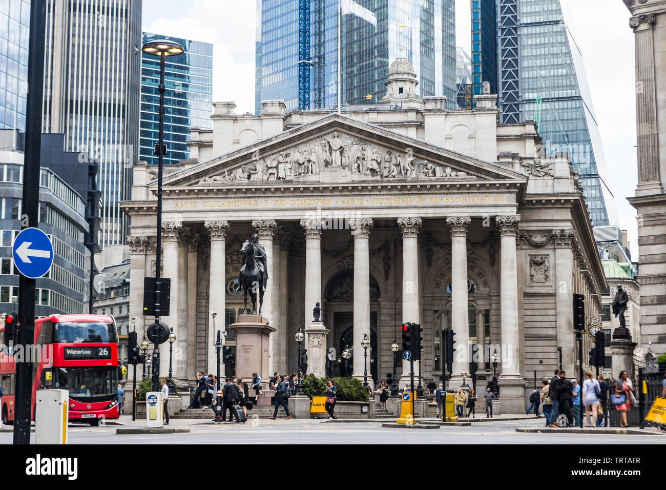 Royal Exchange building in the City of London, UK Stock Photo - Alamy