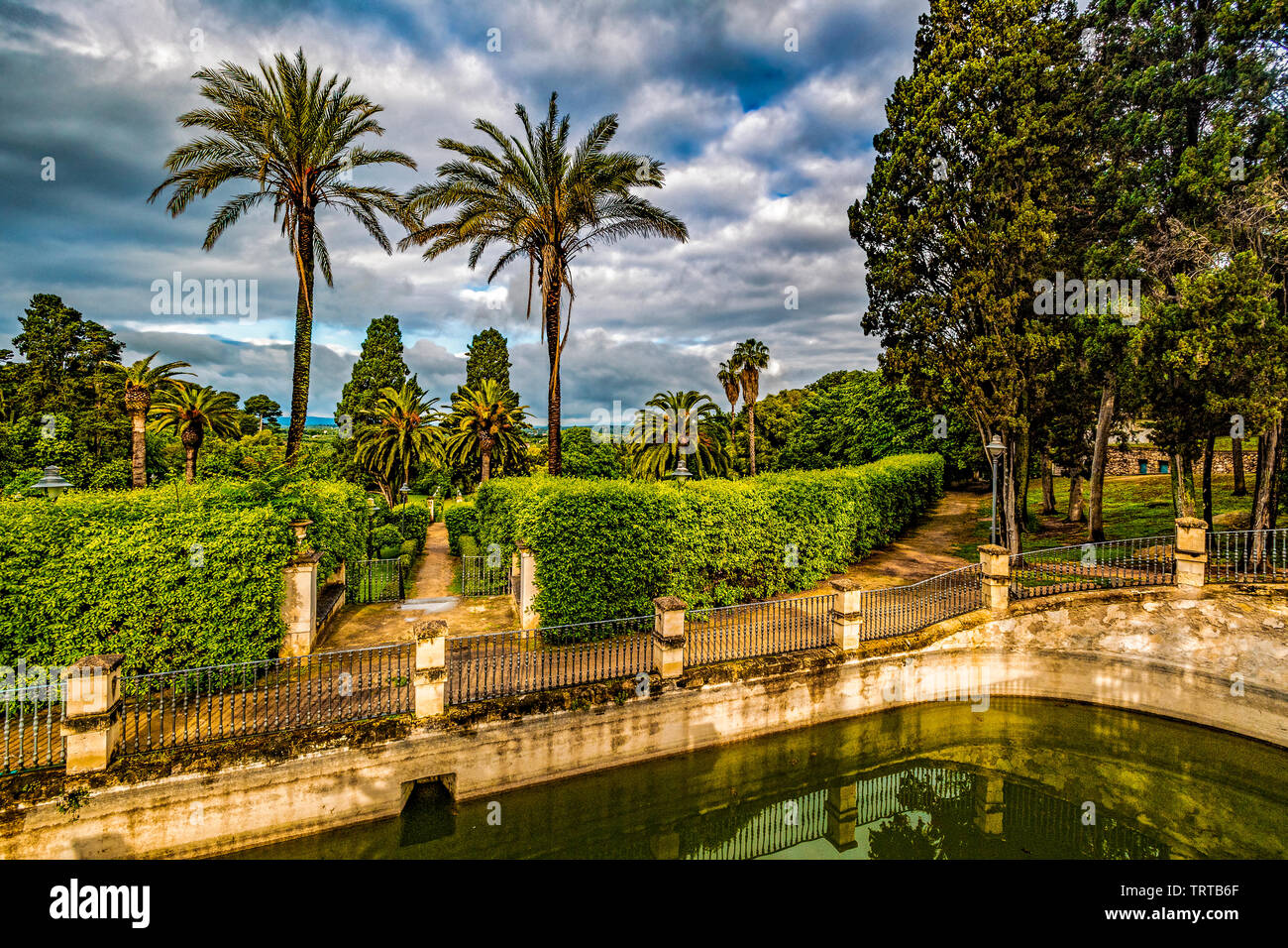 Italy Sardinia Sassari Monserrato Park entrance frog tank Stock Photo ...