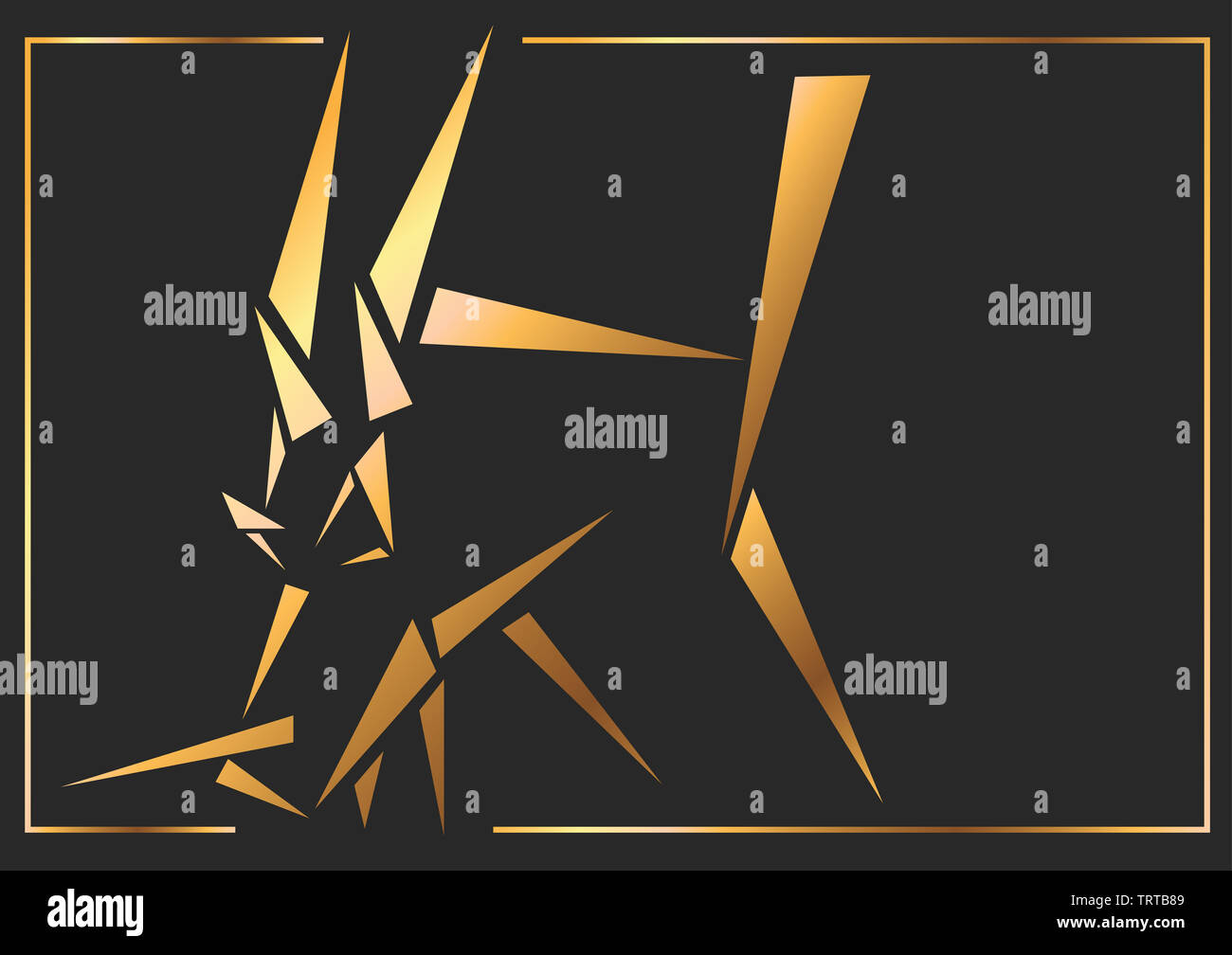 Luxurious design with golden shape. illustration Stock Photo - Alamy