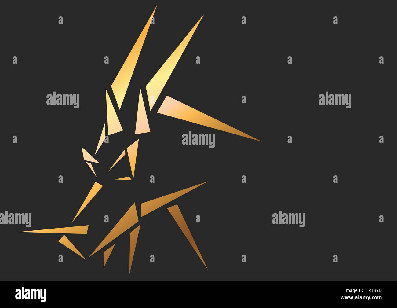 Luxurious design with golden shape. illustration Stock Photo - Alamy