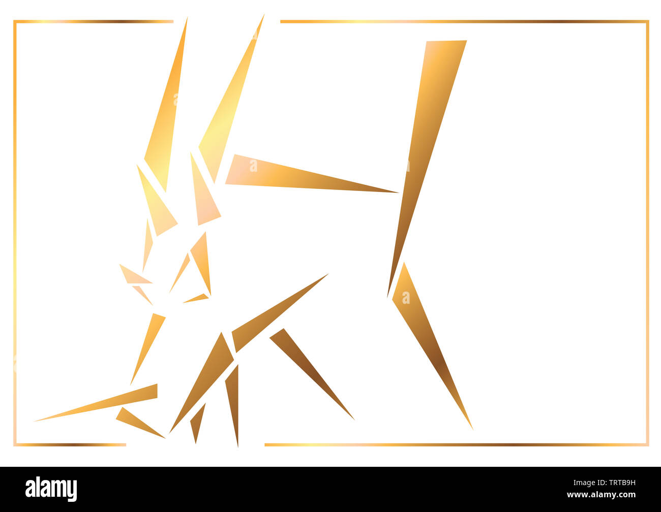 Luxurious design with golden shape. illustration Stock Photo - Alamy