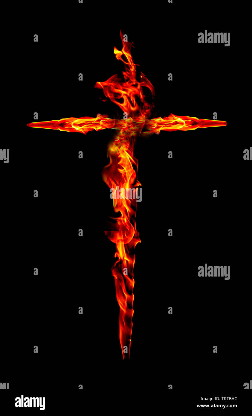 on fire flame Stock Photo - Alamy
