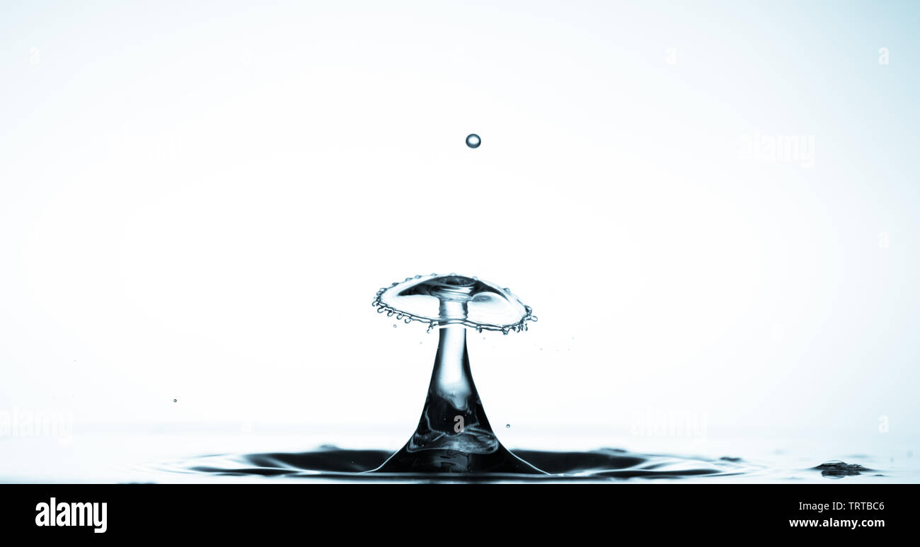 water drop collision. Water splash Stock Photo - Alamy