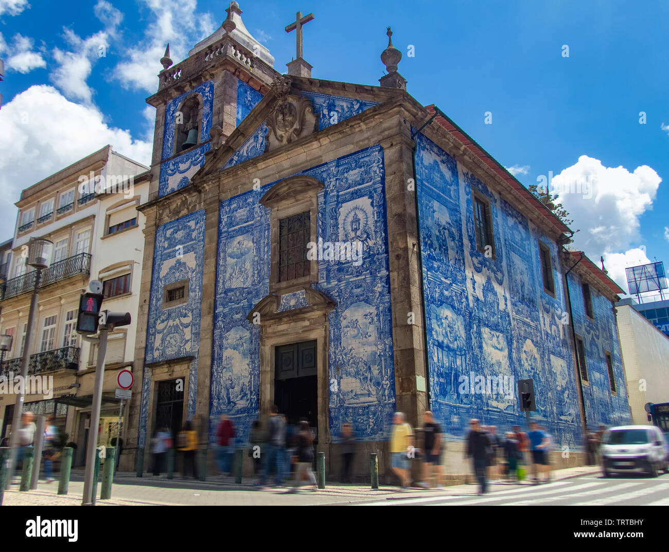 The decorative Chapel of Souls (Capela das Almas) in Porto, Portugal ...