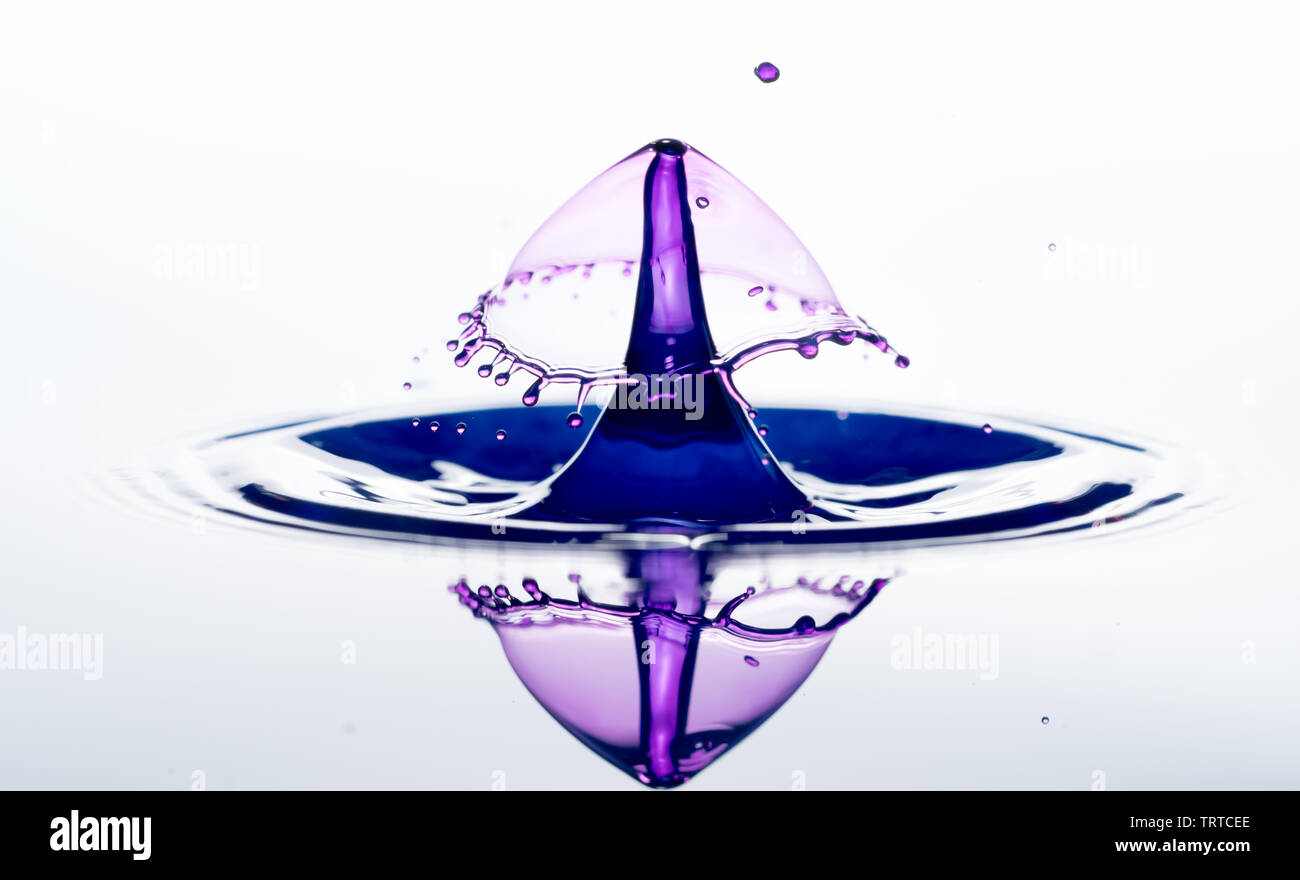 Water splash. drops collision Stock Photo - Alamy