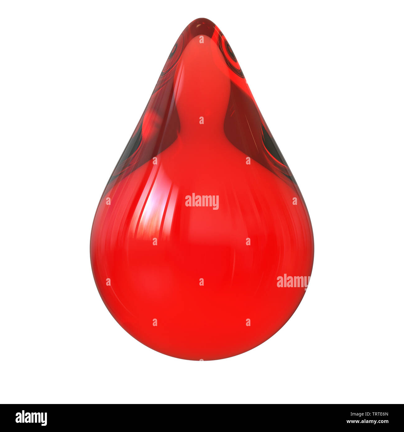 Blood drop red liquid translucent abstract ink droplet form close-up ...