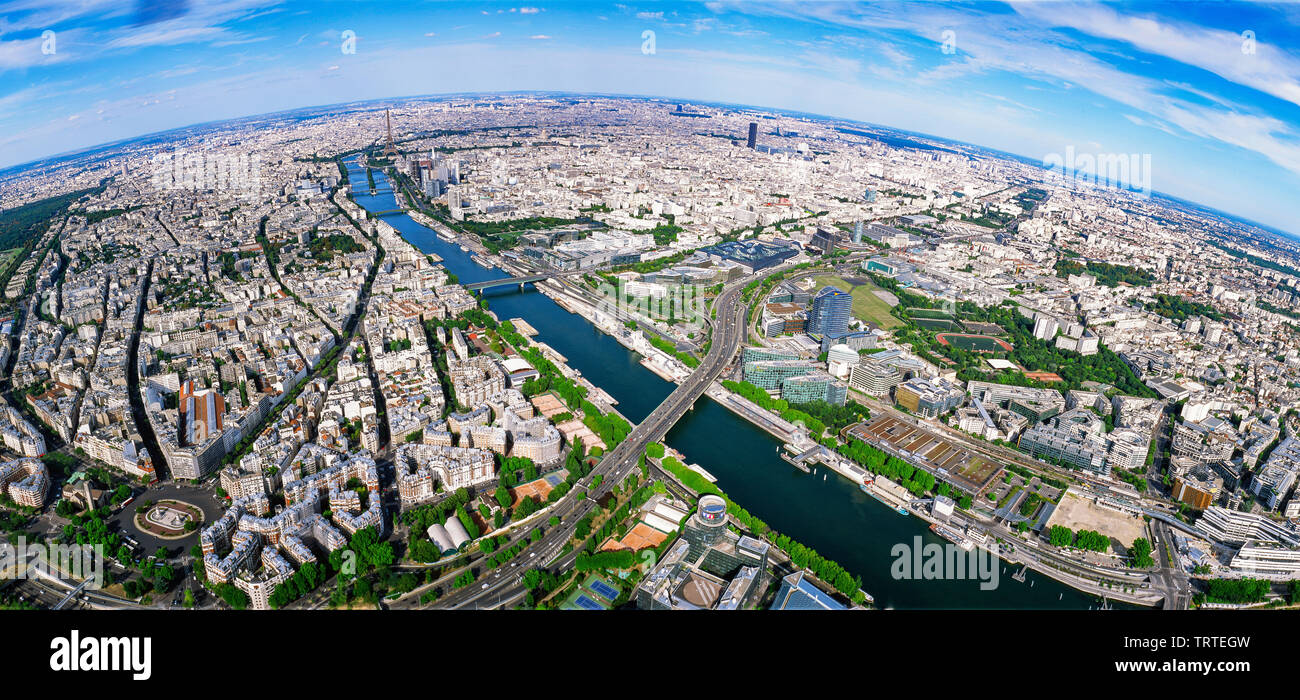 Panorama aerial of Paris, France Stock Photo - Alamy