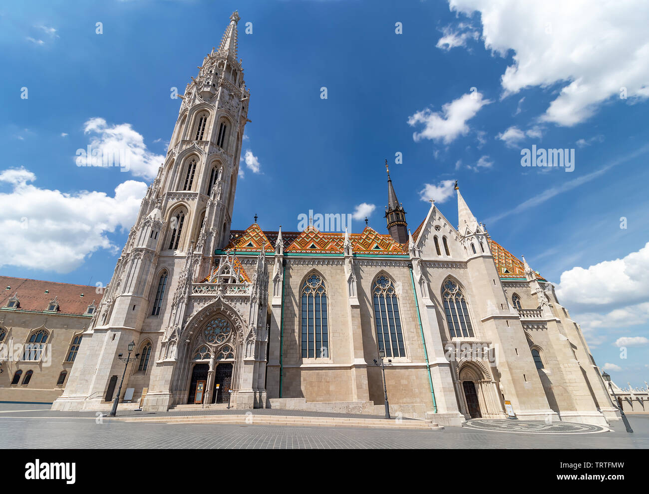 St. Matthias Church is a Roman Catholic church in Budapest, in front of ...