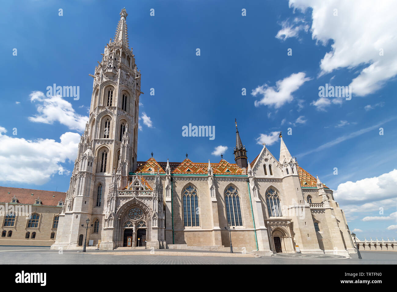 St. Matthias Church is a Roman Catholic church in Budapest, in front of ...