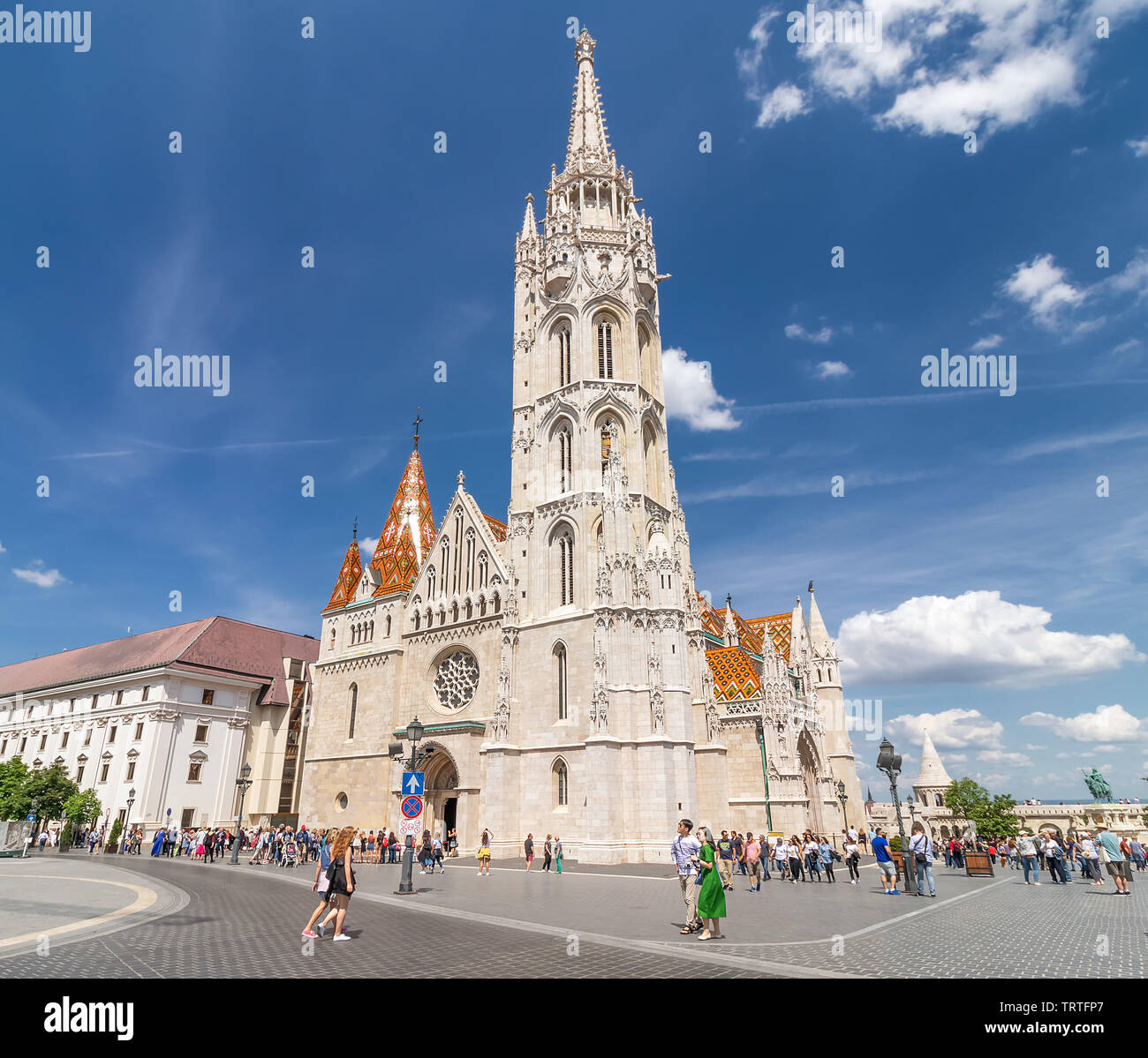 St. Matthias Church in fisherman's bastion, one of most popular ...