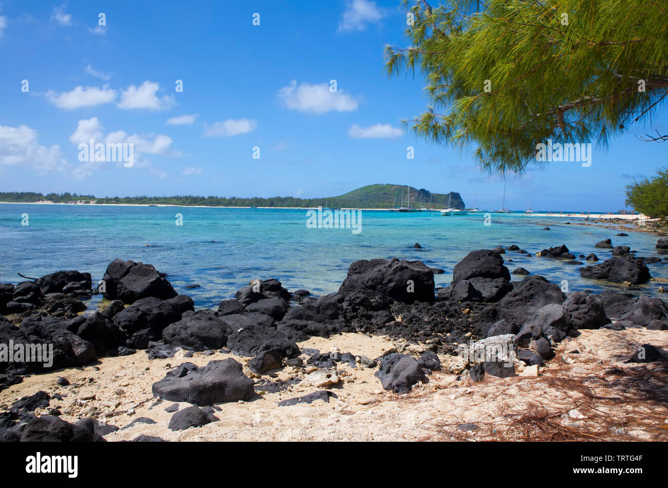 Mauritius. Stony landscape of the island Gabriel Stock Photo - Alamy