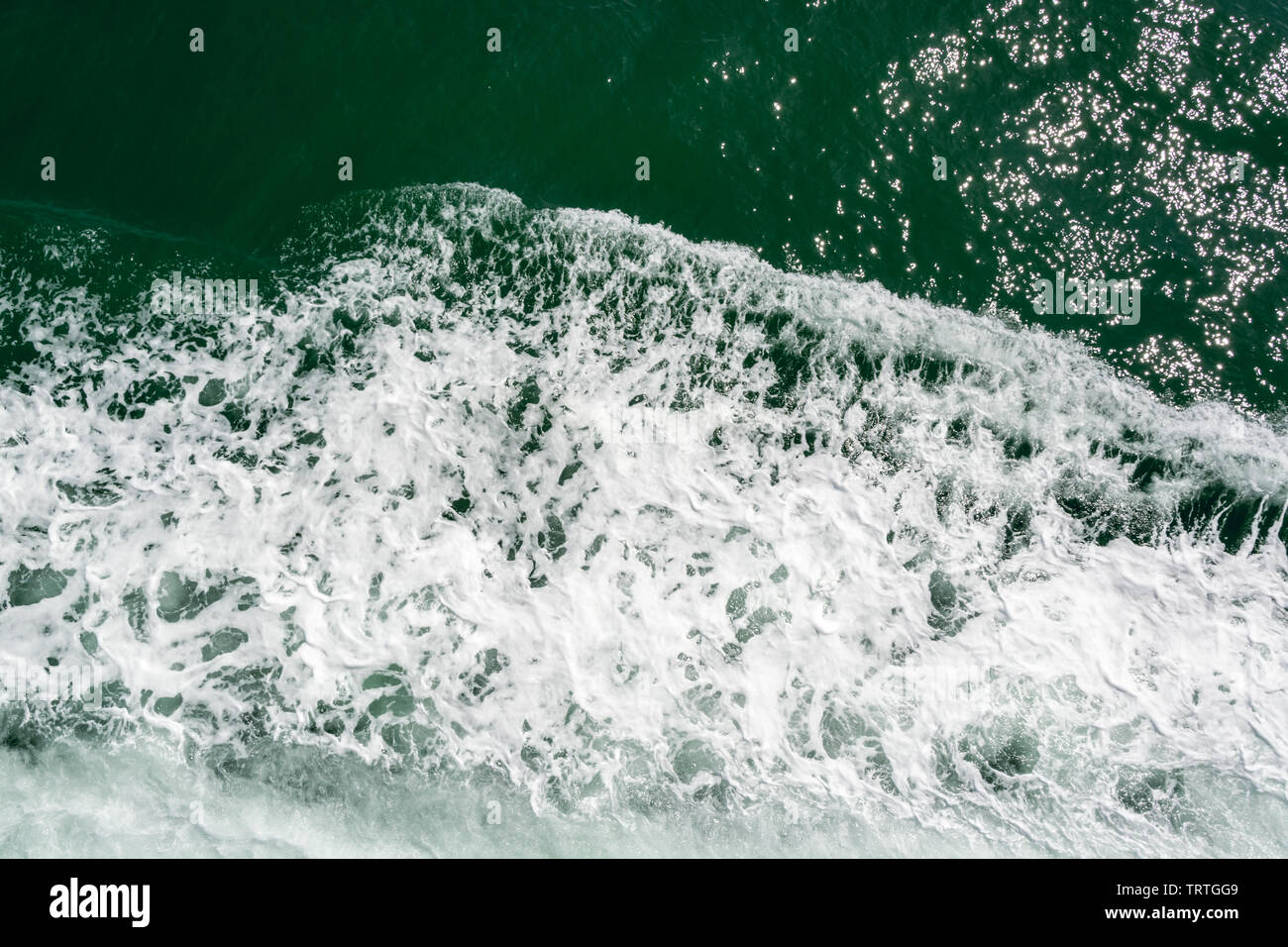 Water prop wash by ferry on route to Isle of Wight Stock Photo - Alamy