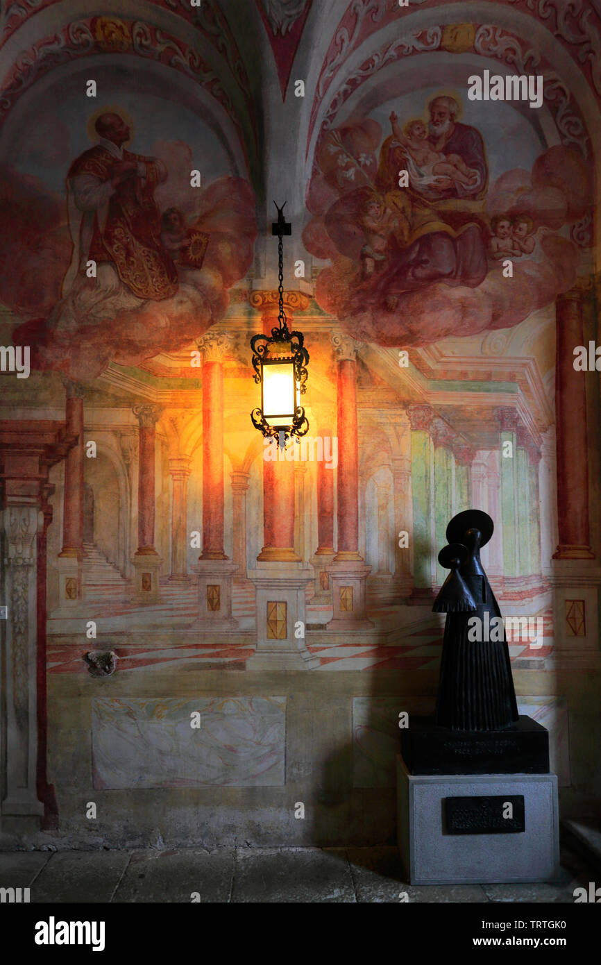 Interior of the Chapel, Bled Castle, Lake Bled, Bled town, Julian Alps ...
