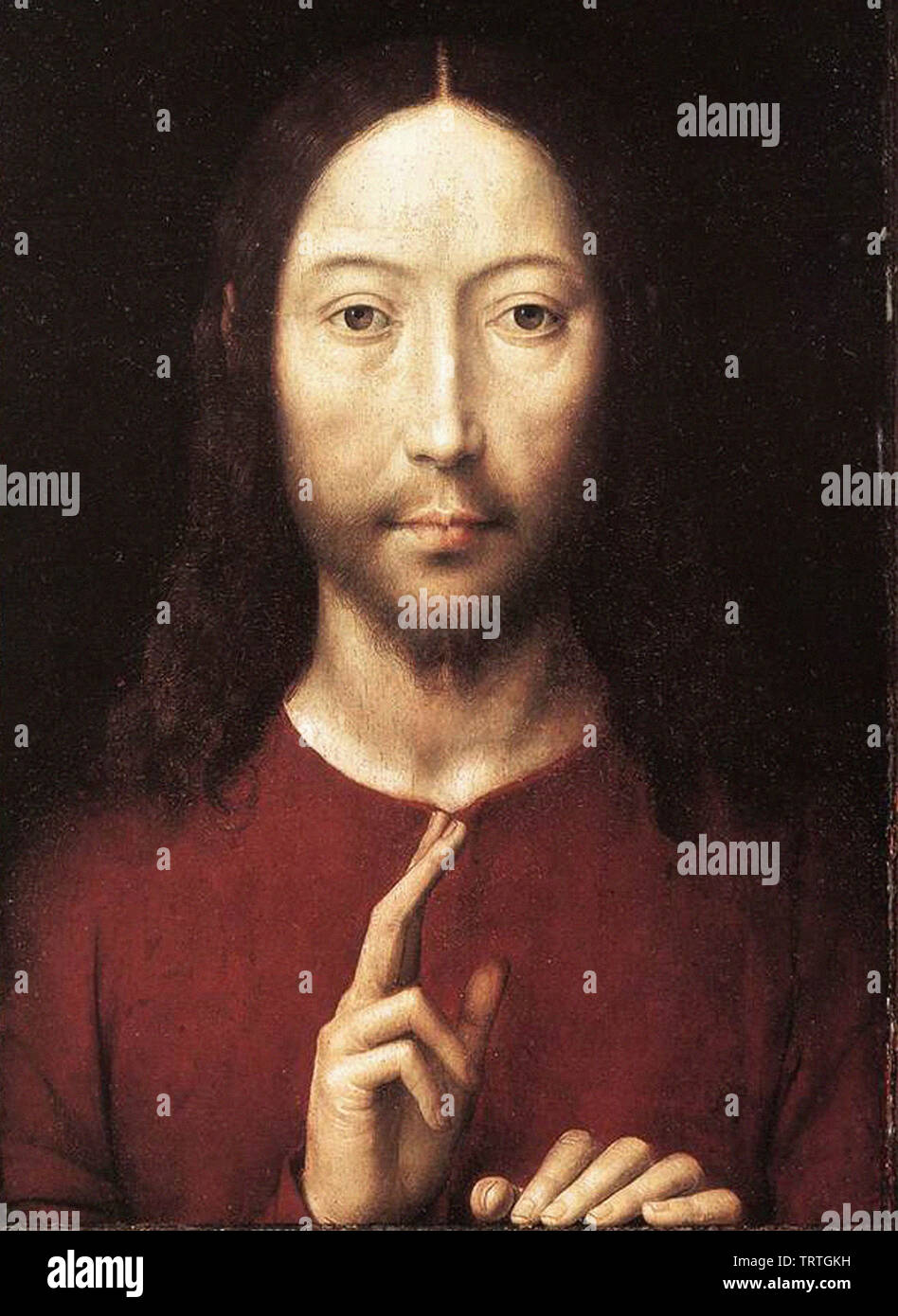 Hans memling christ giving his blessing hi-res stock photography and ...