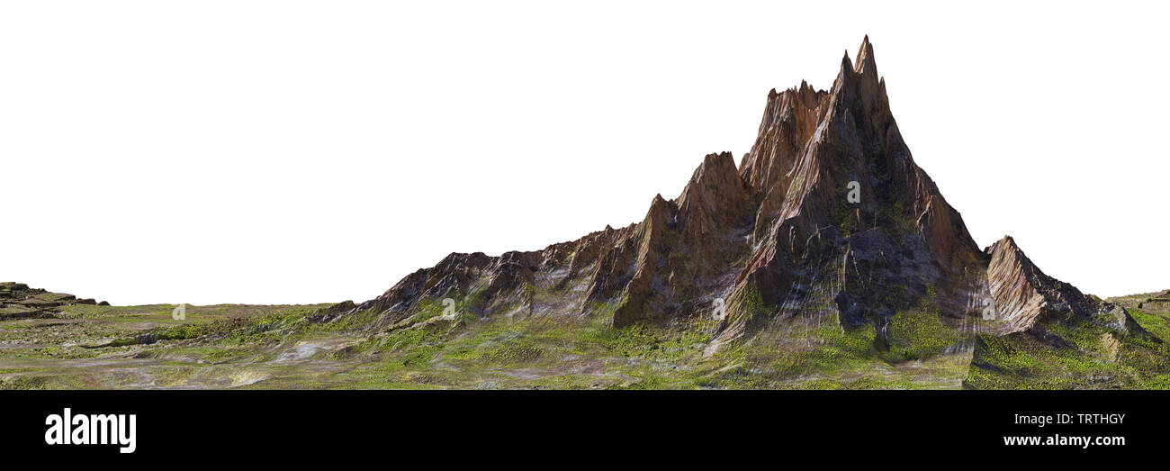 beautiful mountain isolated on white background Stock Photo - Alamy