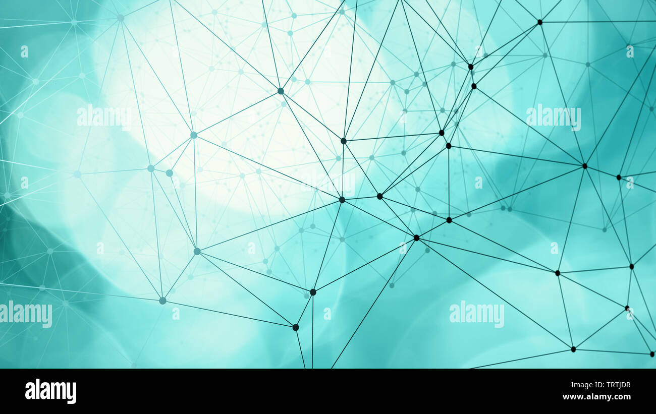 Connected dots geometric abstract triangles shapes Stock Photo - Alamy