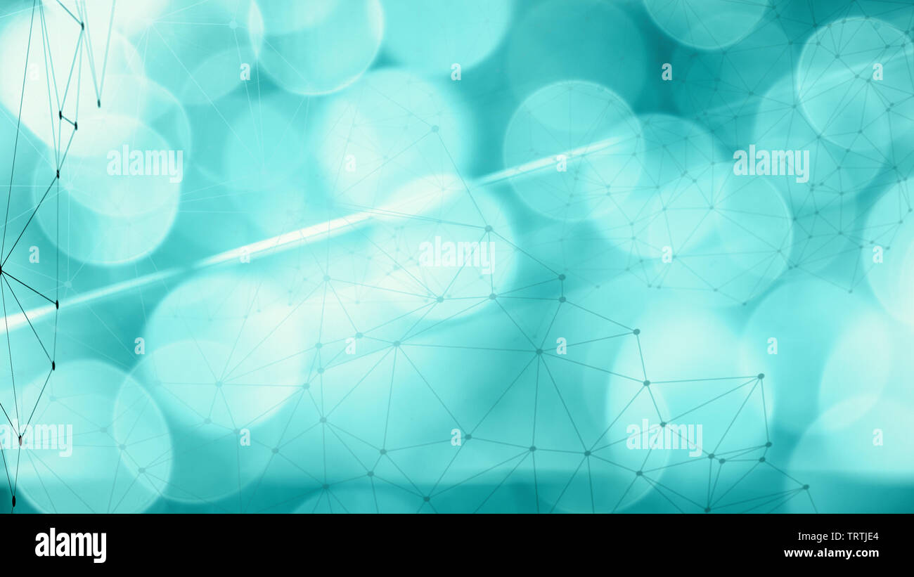 Abstract shapes connect, digital wires transformation Stock Photo - Alamy