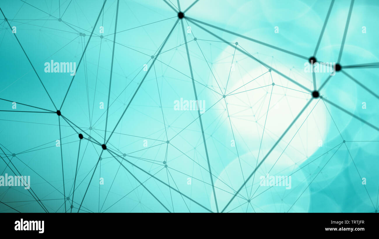 Abstract transformation triangles digital lines and dots Stock Photo ...