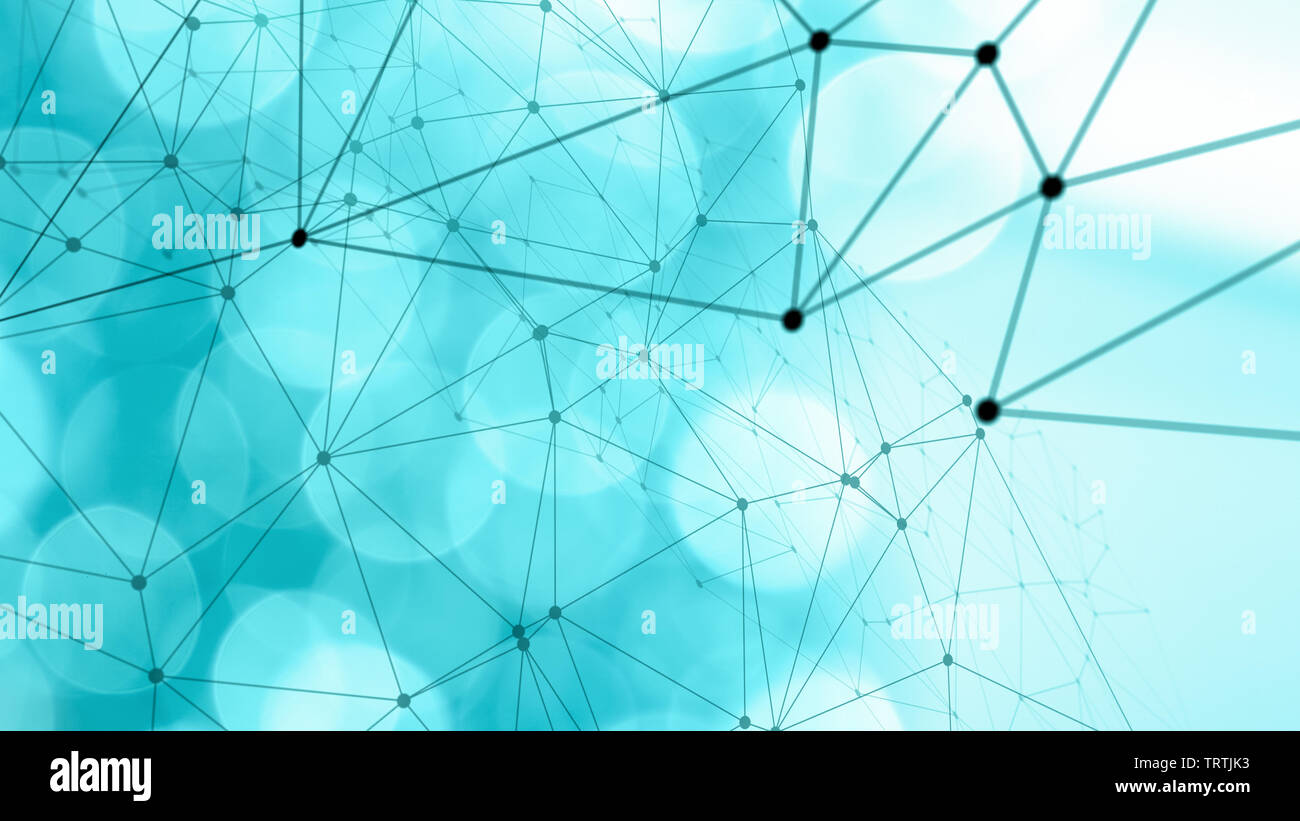 Network connecting triangles background dots hi-res stock photography and images - Alamy