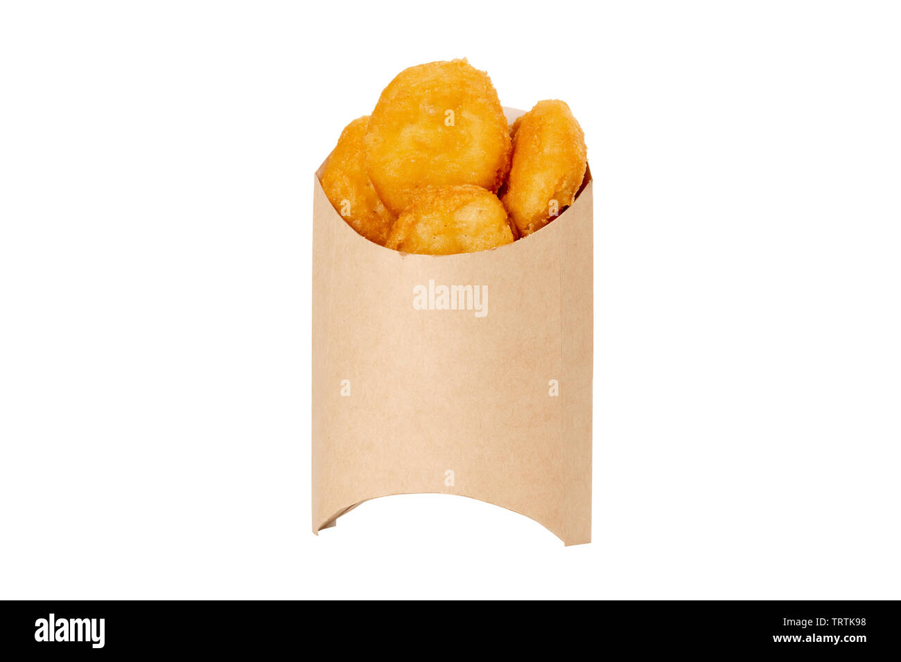 chicken nuggets in cardboard box on white isolated background Stock ...
