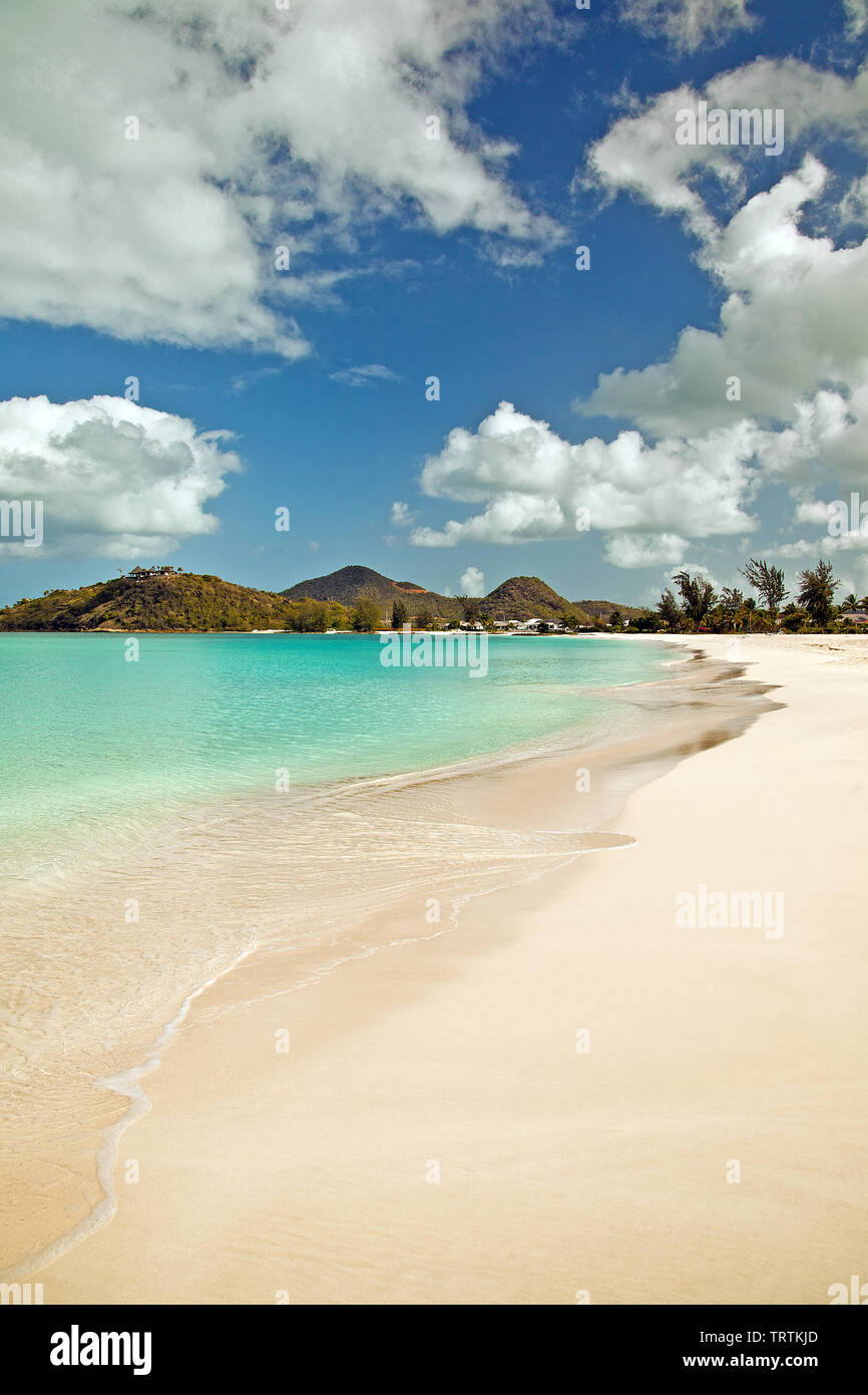Beach on Antigua Stock Photo - Alamy