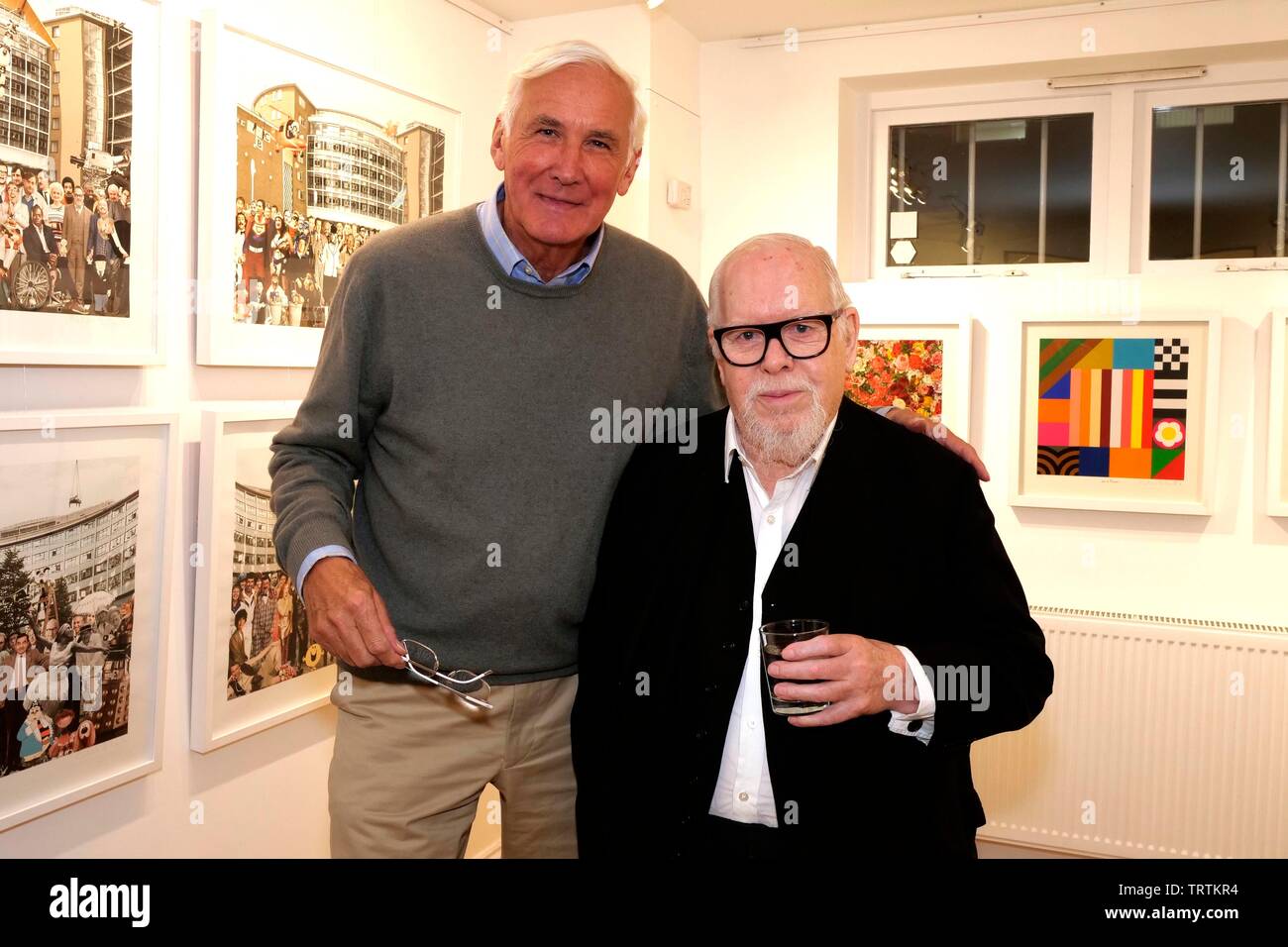 Anthony Wardle, gallery owner, with Sir Peter Blake at The Paragon ...