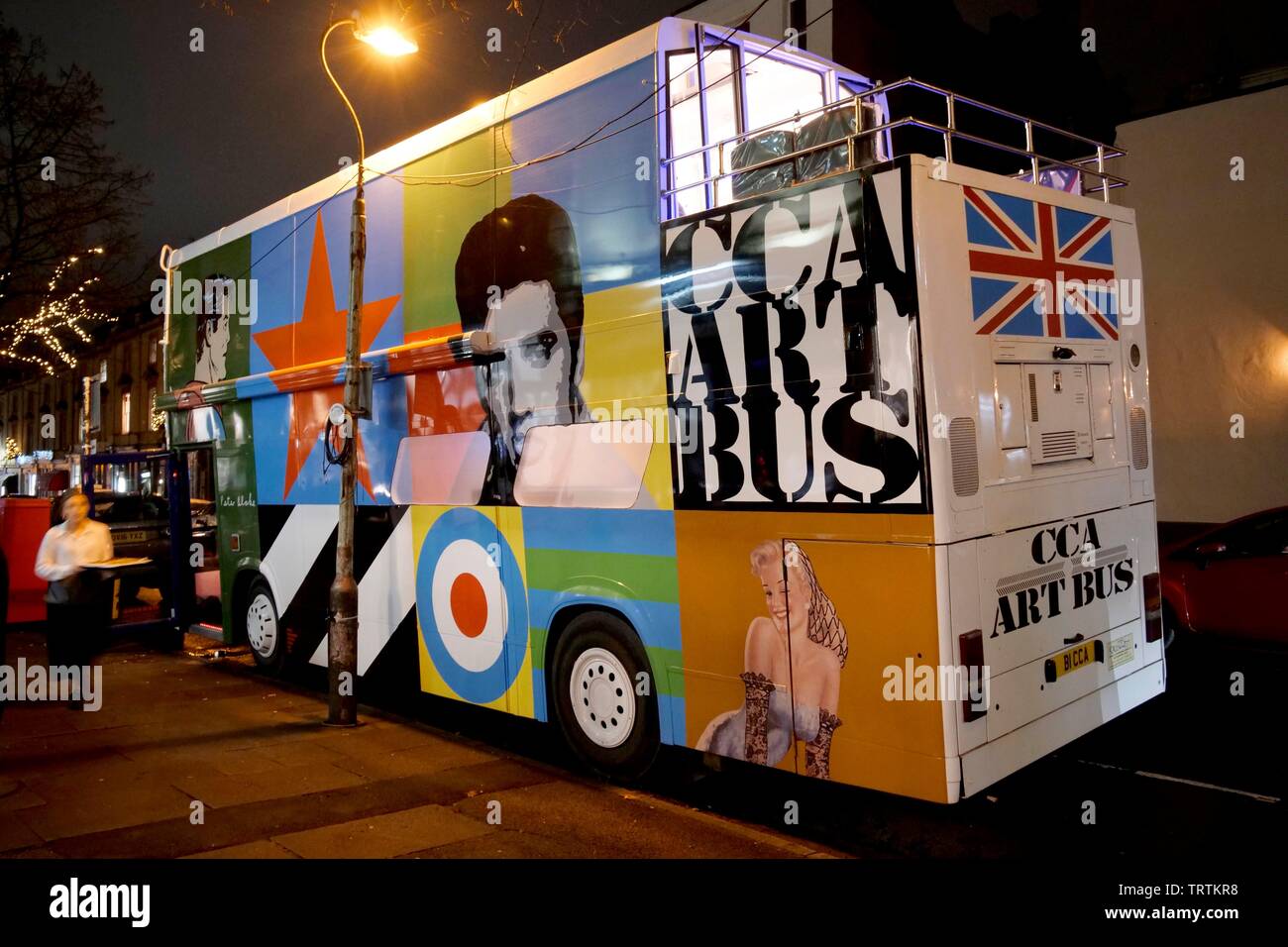 The CCA Art Bus, parked outside The Paragon Gallery on Montpellier ...