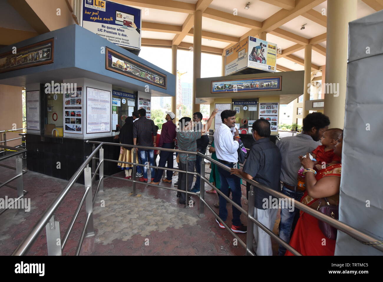 Main ticket counter at the Gate Complex of Science City, Kolkata, India ...