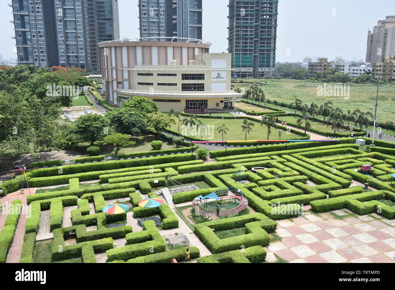 Maze of the Science Park in front of Science Exploration Hall at ...