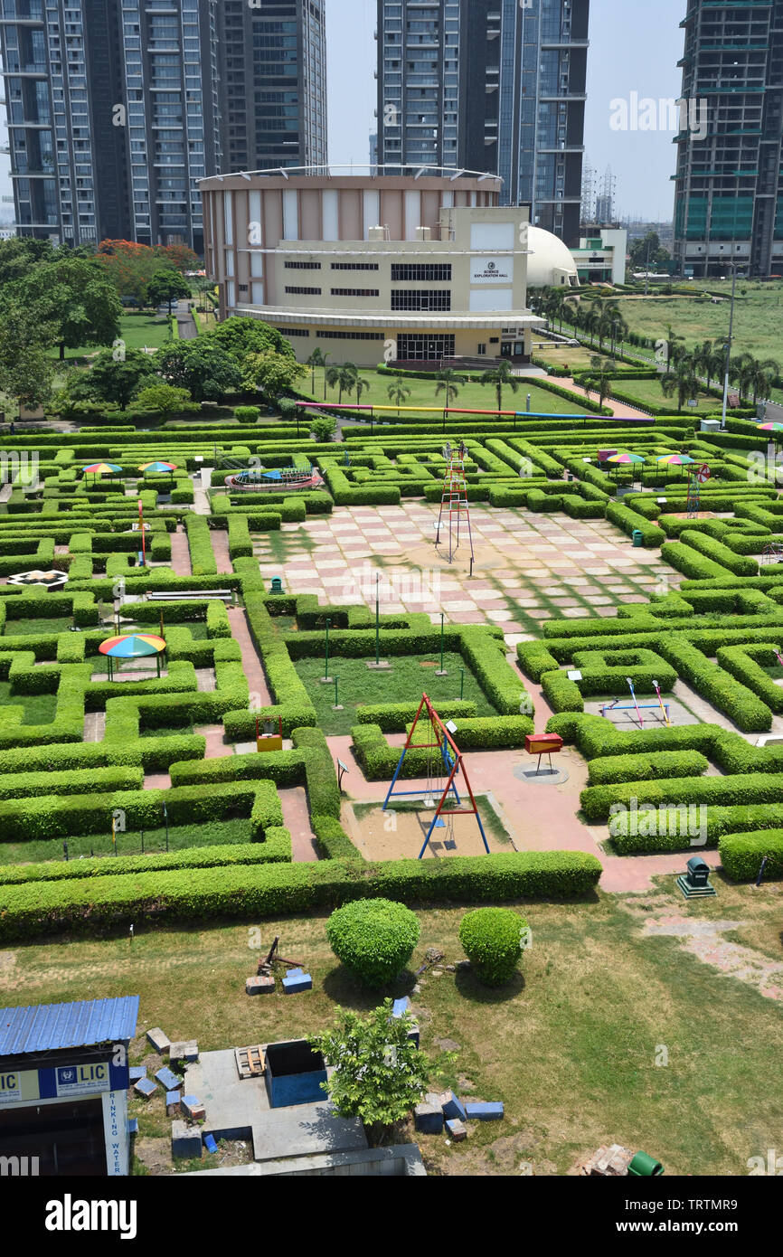 Maze of the Science Park in front of Science Exploration Hall at ...