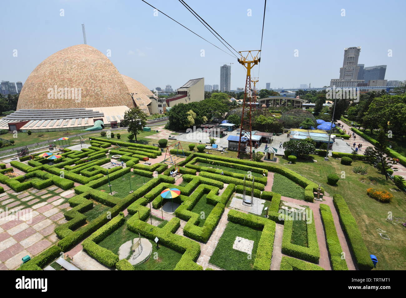Maze of the Science Park at Science City, Kolkata, India Stock Photo ...