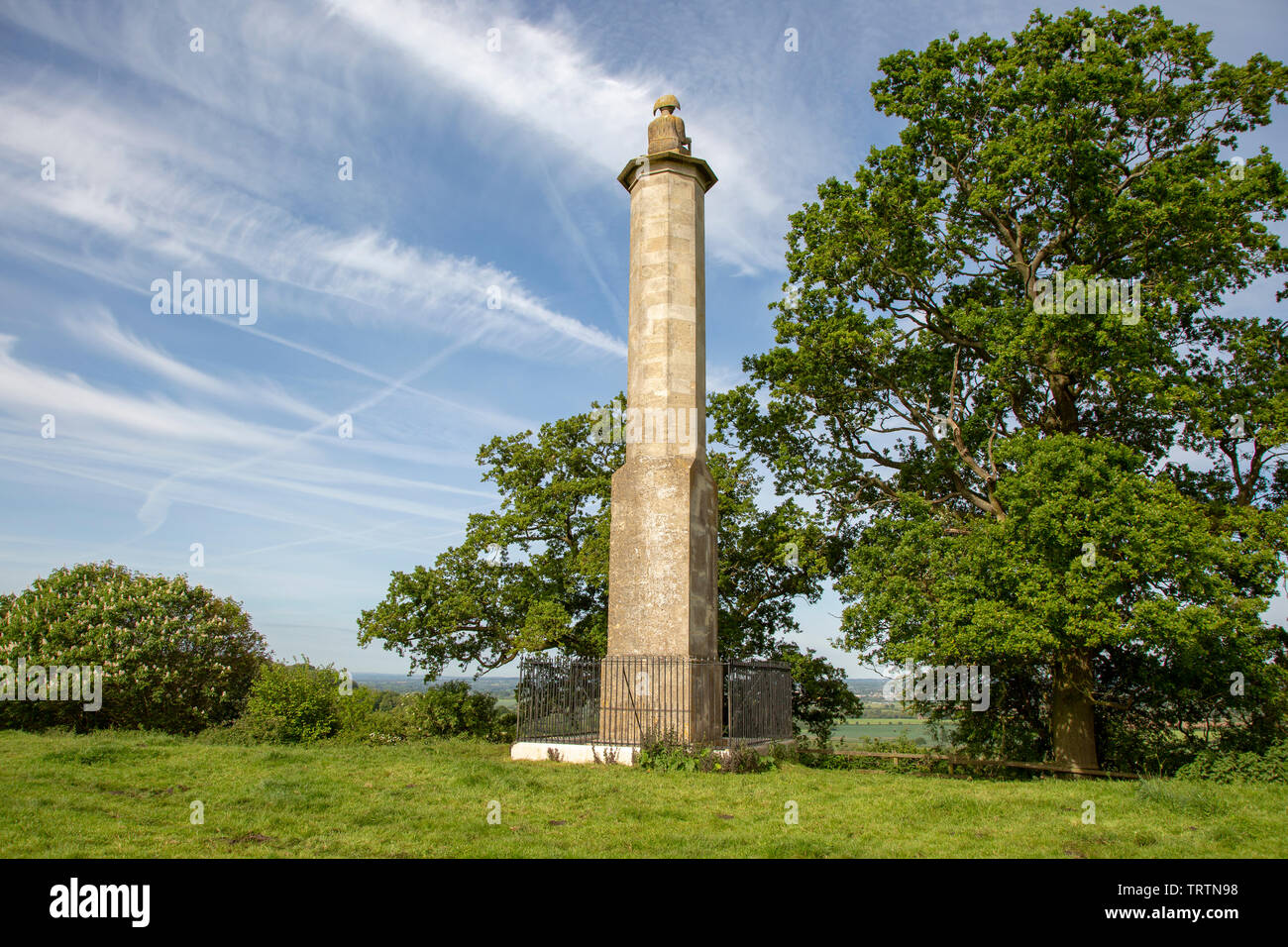 Seated statue of Maud Heath on high column, Bremhill, Wiltshire ...